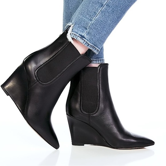 Veronica Beard | Shoes | Veronica Beard Iluska Leather Wedge Chelsea ...